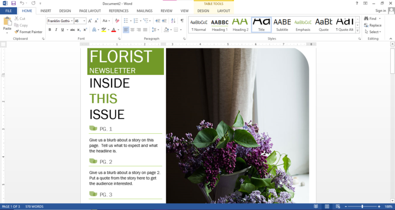 How to Make a Newsletter in MS Word - ConvertNow Resources